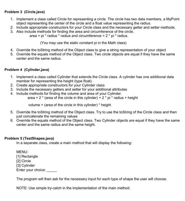 Solved 2object Oriented Programmingjavain Each Java File 8169