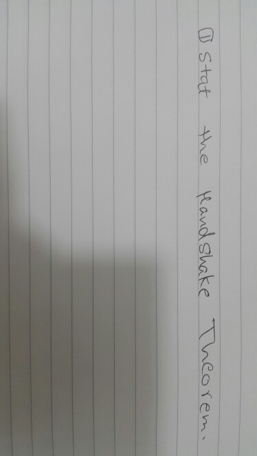 Solved o stat the Handshake Theorem. | Chegg.com