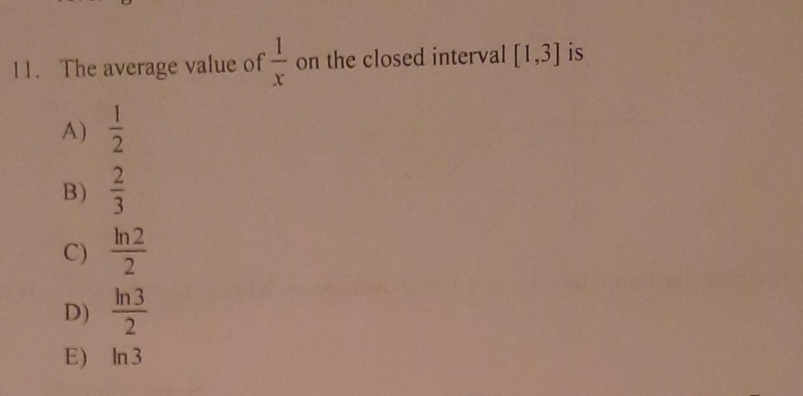 Solved 11. The average value of x1 on the closed interval | Chegg.com