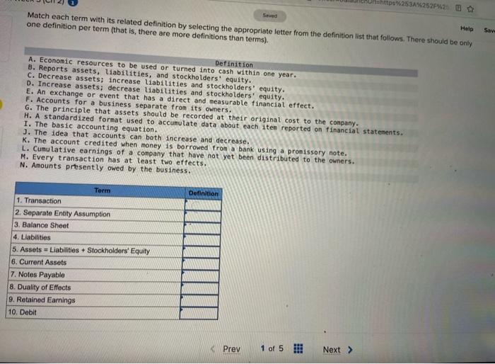 Solved Match each term with its related definition by | Chegg.com