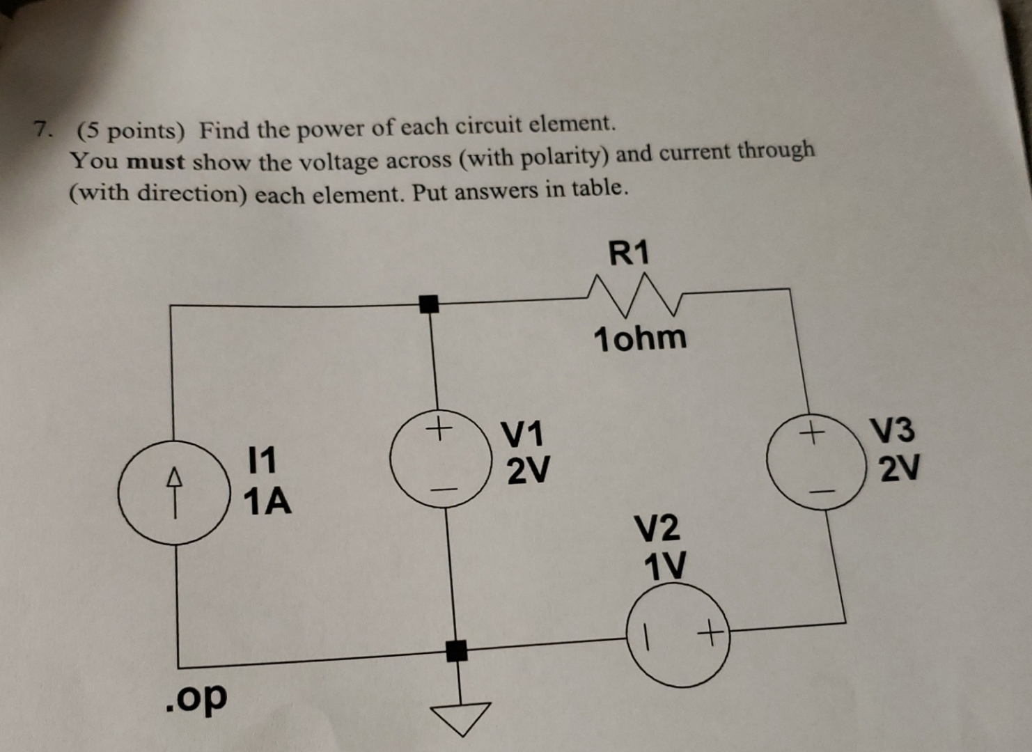 Solved (5 ﻿points) ﻿Find the power of each circuit | Chegg.com