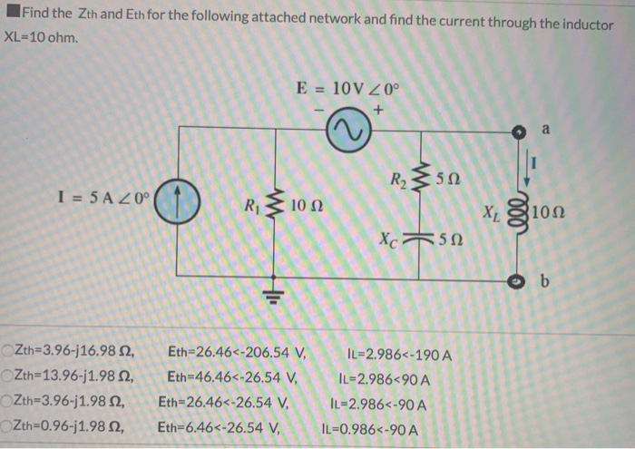 Solved Find the Zth and Eth for the following attached | Chegg.com