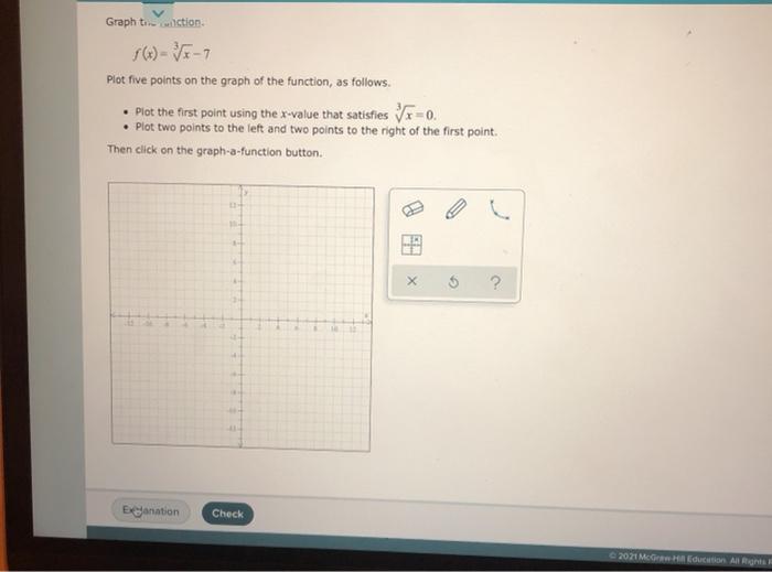 Solved Graph traction s(x) = V4-7 Plot five points on the | Chegg.com