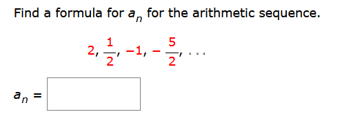 Solved Find a formula for an ﻿for the arithmetic | Chegg.com