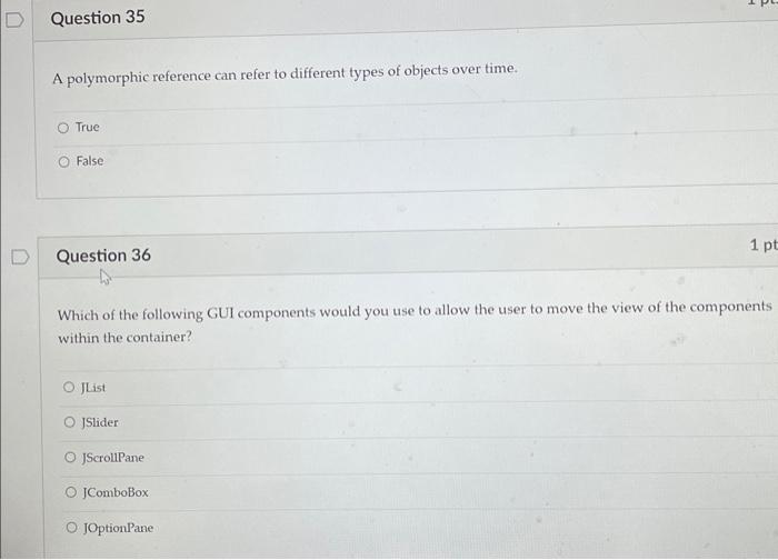 Solved A polymorphic reference can refer to different types | Chegg.com