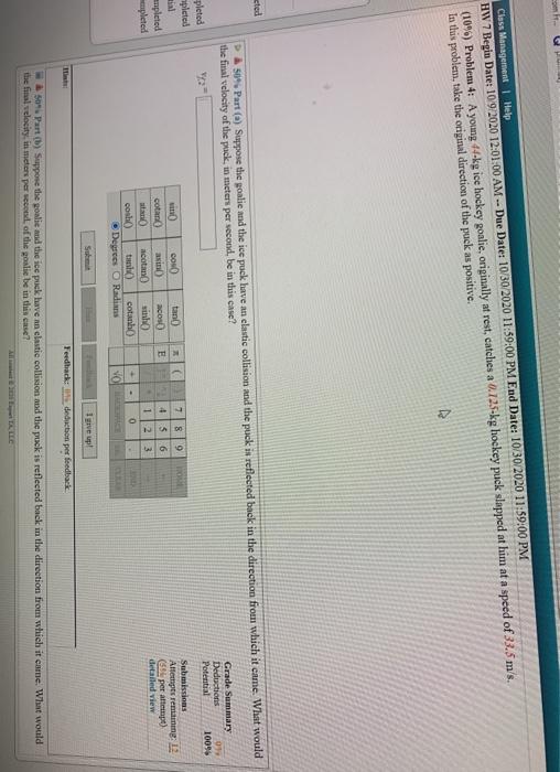 Solved Class Management | Help HW 7 Begin Date: 10/9/2020 | Chegg.com