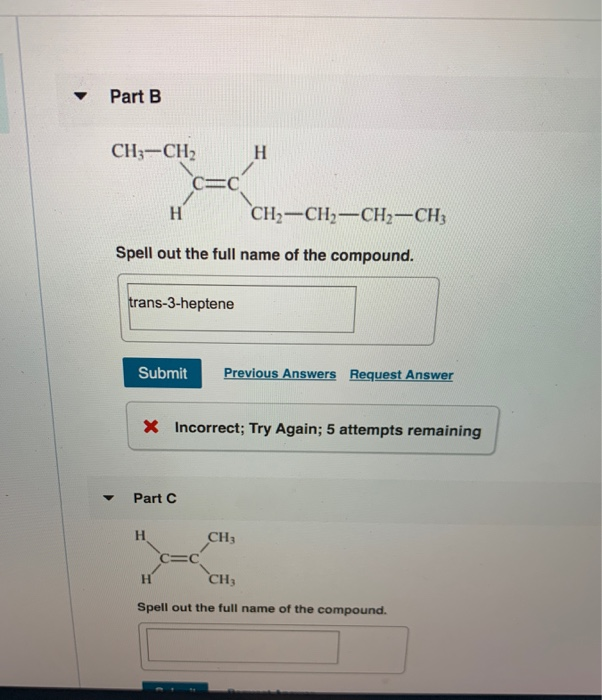 Solved Part A Name the following molecule by its IUPAC name. | Chegg.com