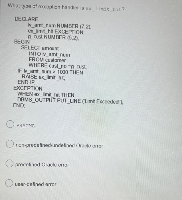 Solved Which of the following is true about user-defined | Chegg.com