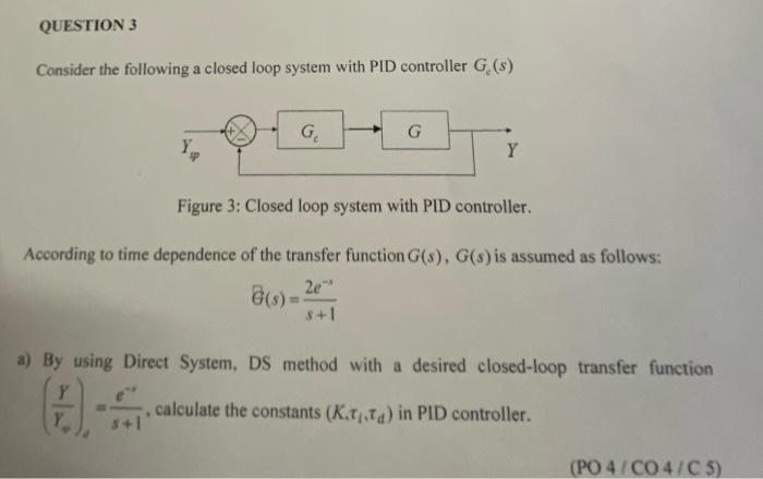 Solved QUESTION 3 Consider the following a closed loop | Chegg.com