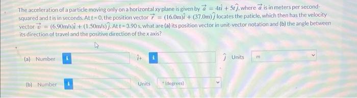 Solved The acceleration of a particle moving only on a | Chegg.com