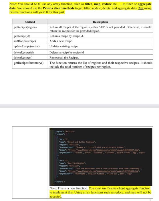 Solved I need your help with writing prisma queries read the | Chegg.com