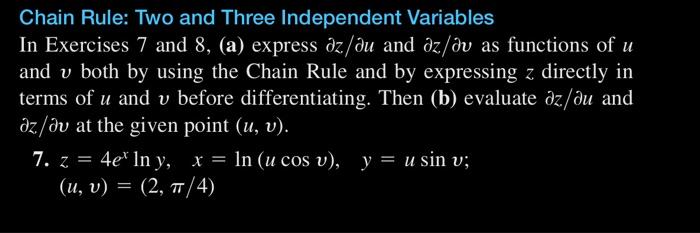 Solved Chain Rule: Two and Three Independent Variables In | Chegg.com