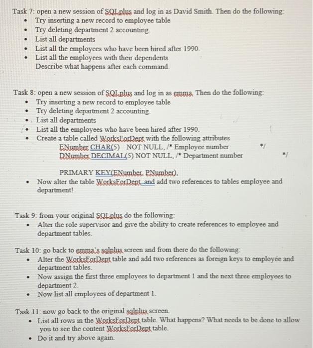 Task 1: use dbcreate and dbload to create and load | Chegg.com