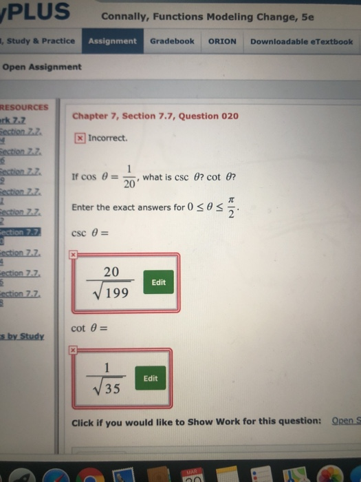 Solved PLUS Connally, Functions Modeling Change, 5e Study & | Chegg.com