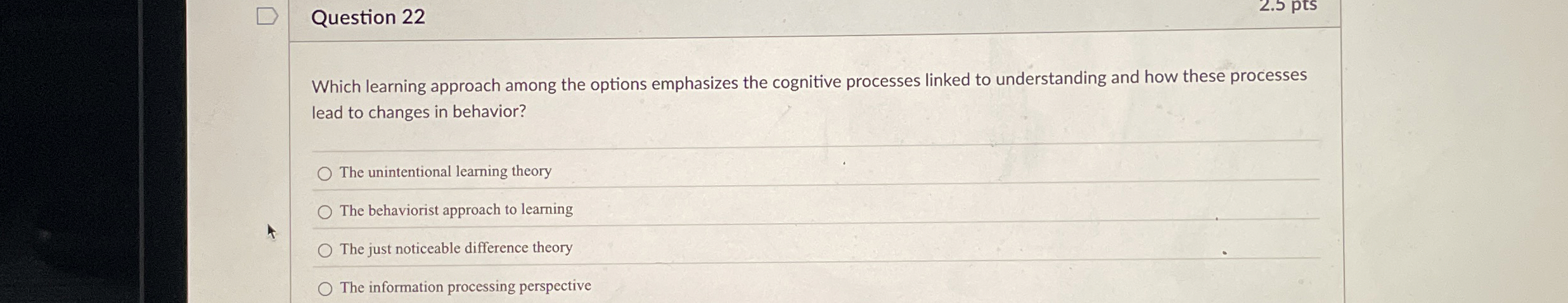 Solved Question 22Which learning approach among the options | Chegg.com