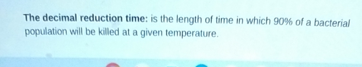 Solved The decimal reduction time: is the length of time in | Chegg.com