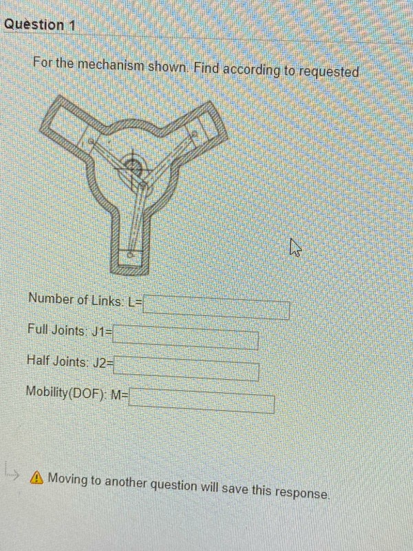 Solved Question 1 For the mechanism shown Find according to | Chegg.com