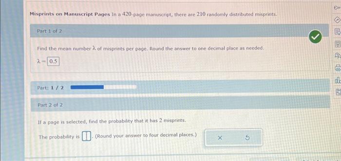 Solved Misprints on Manuscript Pages in a 420-page | Chegg.com