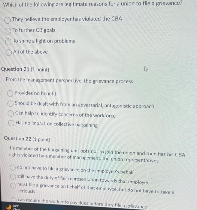Solved Which of the following are legitimate reasons for a | Chegg.com
