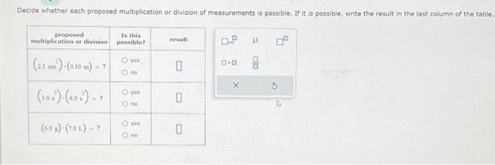 Solved Decide whether each proposed multiplication or | Chegg.com