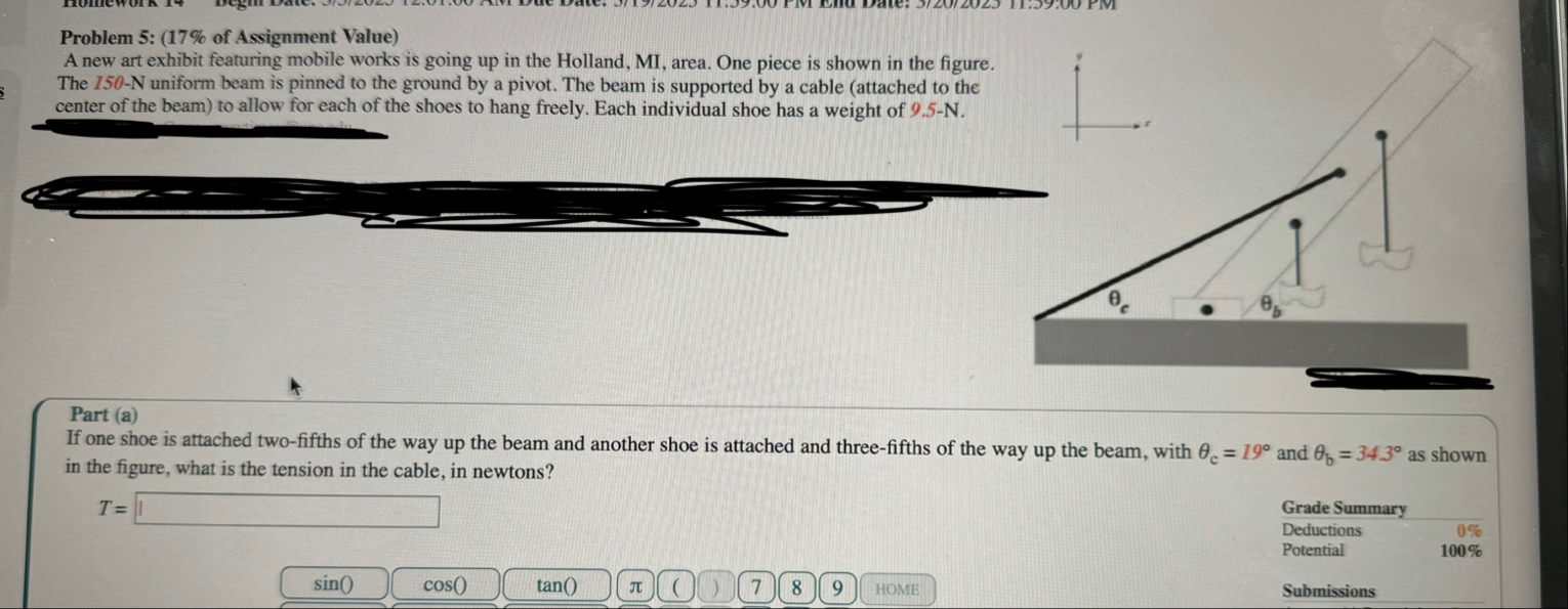 Solved Problem 5: ( 17% ﻿of Assignment Value)A new art | Chegg.com