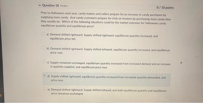 Solved Prior to Halloween each year, candy makers and | Chegg.com