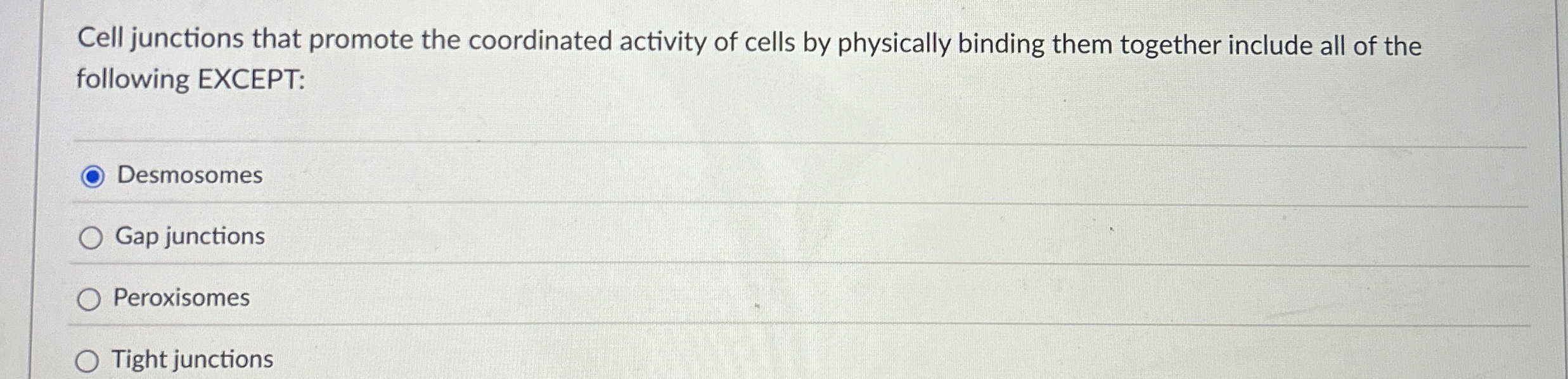 Solved Cell junctions that promote the coordinated activity | Chegg.com