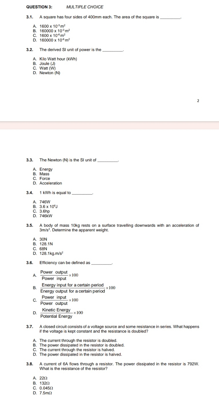 Solved QUESTION 3:MULTIPLE CHOICE3.1. ﻿A square has four | Chegg.com