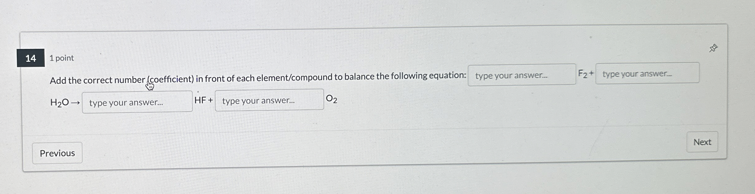 Solved 141 ﻿pointAdd the correct number (coefficient) ﻿in | Chegg.com