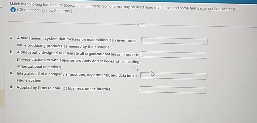 Solved Match the following terms to the appropriate | Chegg.com Solved Match the following terms to the appropriate | Chegg.com