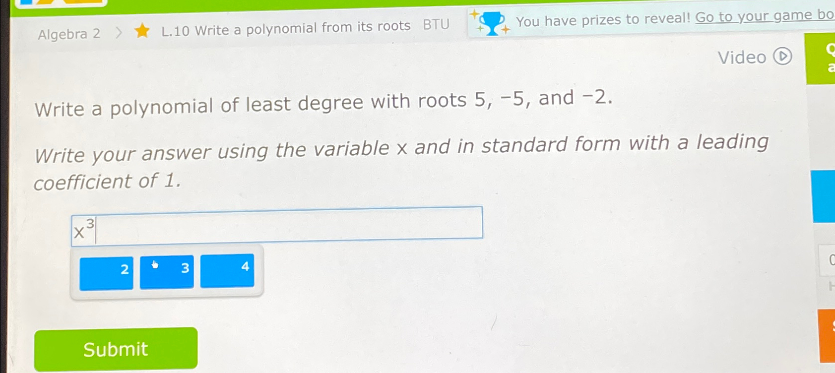 Solved Algebra 2L. 10 ﻿Write a polynomial from its roots | Chegg.com