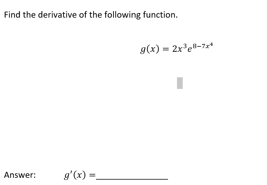 Solved Find the derivative of the following | Chegg.com