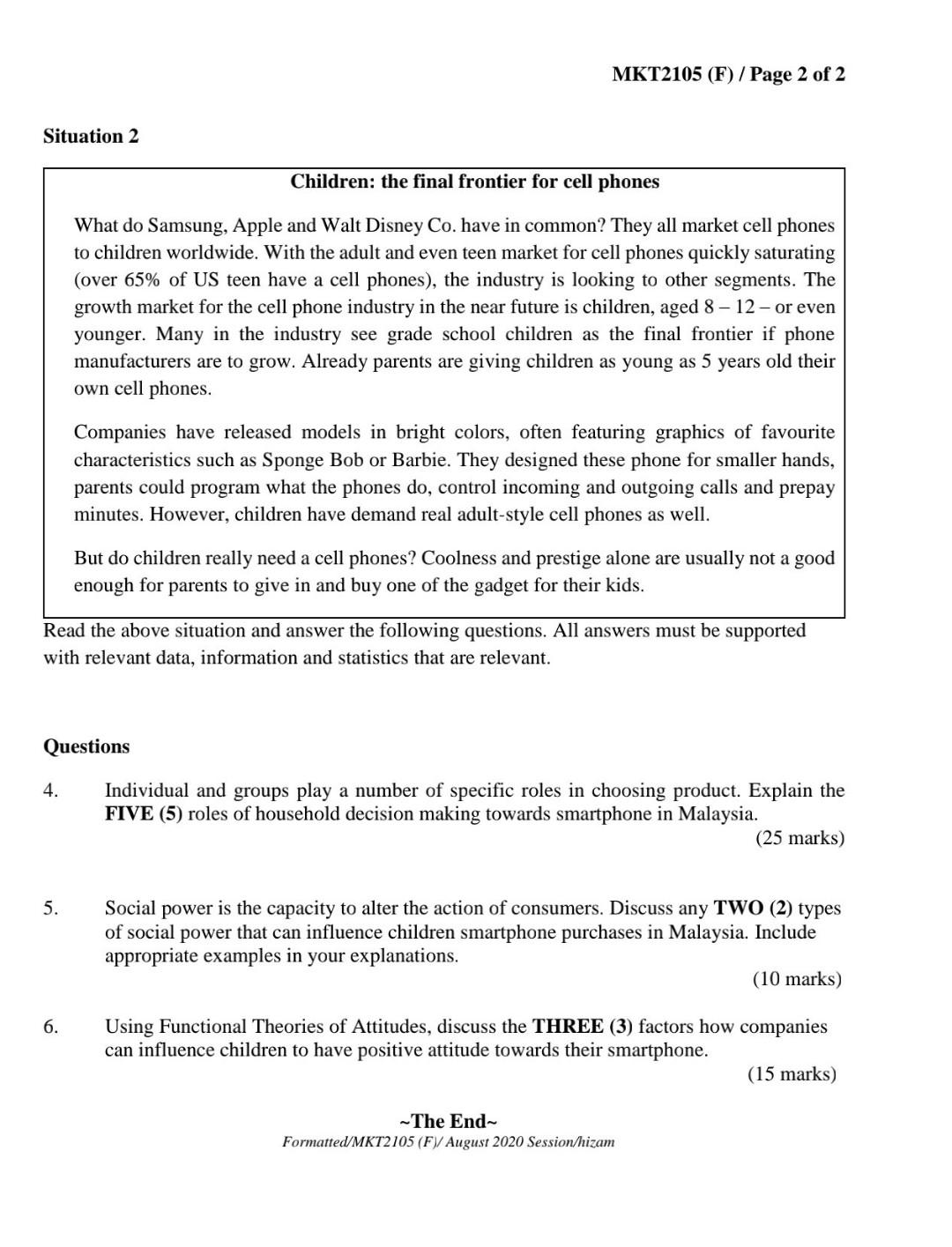 Instructions: This assignment is situation-based | Chegg.com