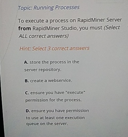 Solved Topic: Running ProcessesTo execute a process on | Chegg.com