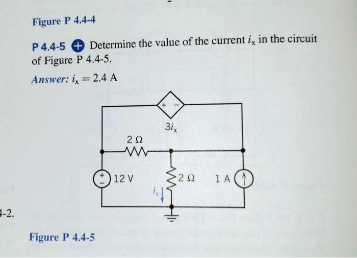 Solved P 4.4-5 ⊙ Determine the value of the current ix in | Chegg.com