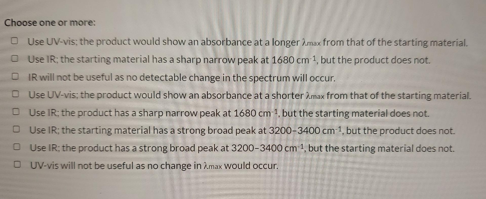 Solved 13 Question (1 point) How could spectroscopy be used | Chegg.com