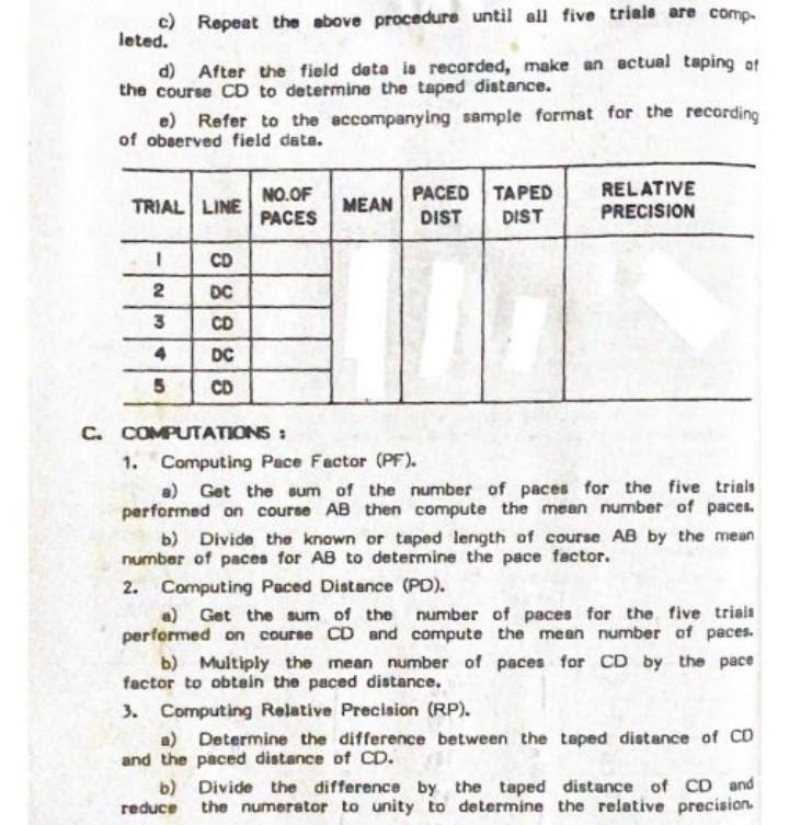 Solved B. PROCEDURE : 1. Determining Pace Factor. a) Select | Chegg.com