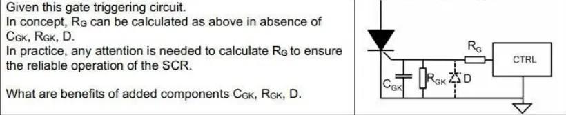 Solved Given this gate triggering circuit. In concept, R_G | Chegg.com