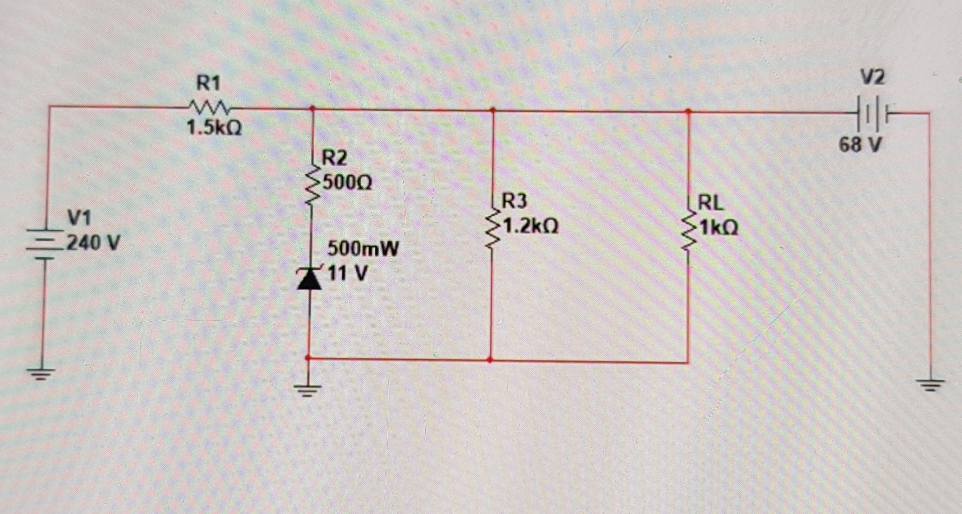 Solved Given the circuit, find VR1, VR2, VR3, IR1, IR2, and | Chegg.com