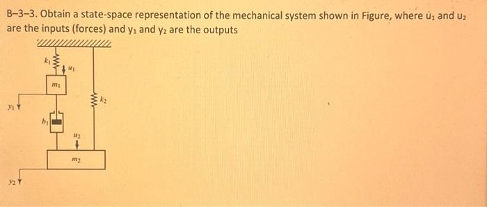 Solved B 3 3 Obtain A State Space Representation Of The