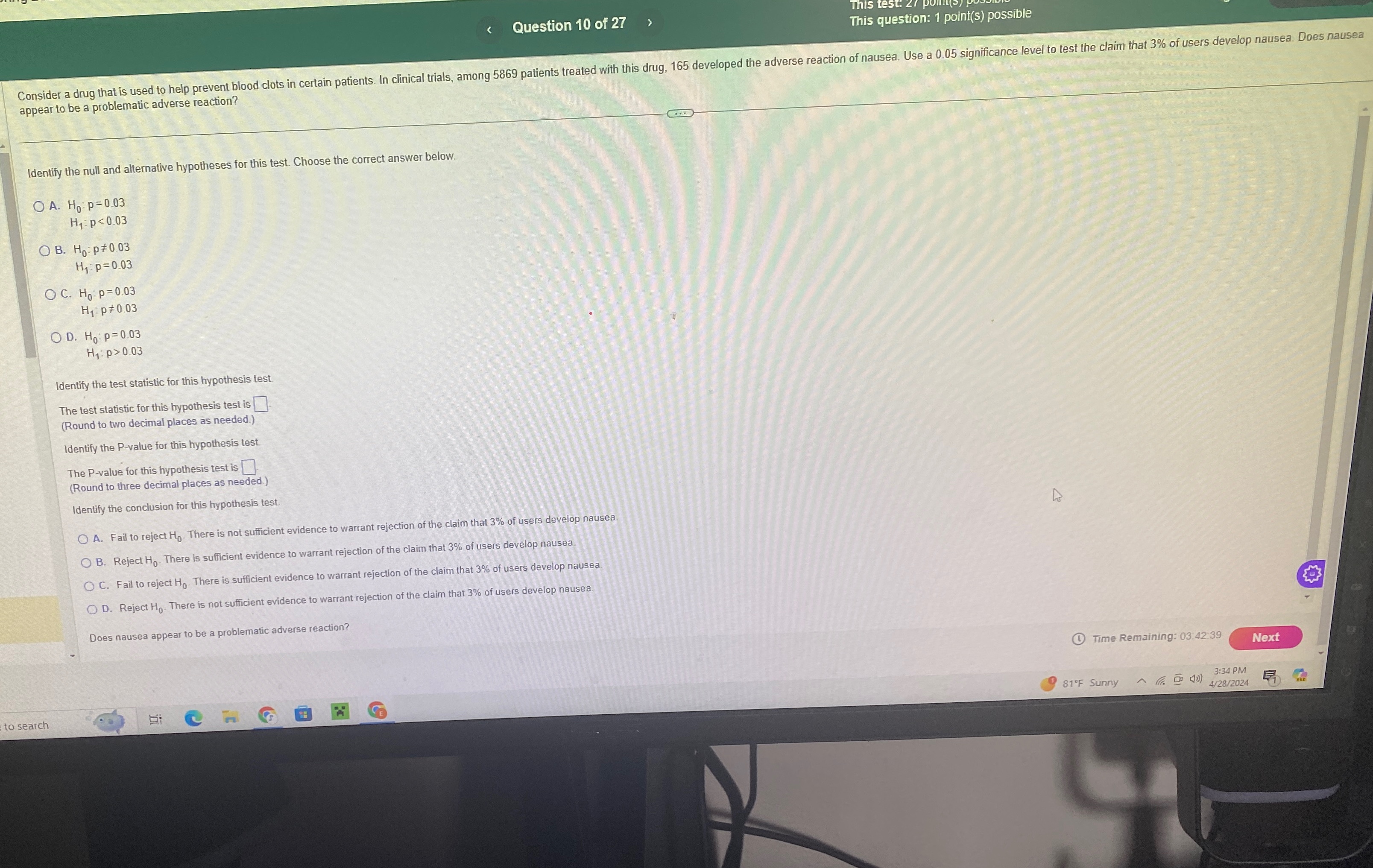 Solved Question 10 ﻿of 27This question: 1 ﻿point(s) | Chegg.com