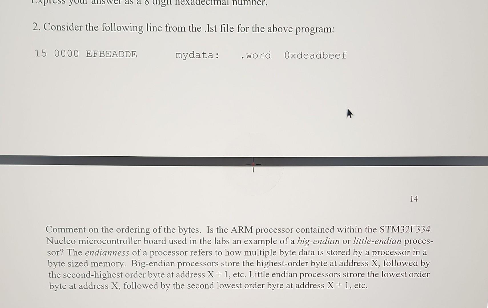 Solved 1. Determine the value loaded into register r2 by the | Chegg.com