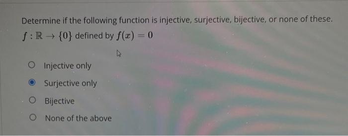 Solved Determine if the following function is injective, | Chegg.com Solved Determine if the following function is injective, | Chegg.com