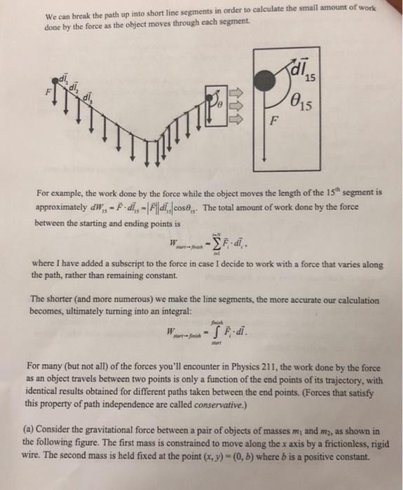 Solved Problem 2: Calculating work using line integrals We | Chegg.com