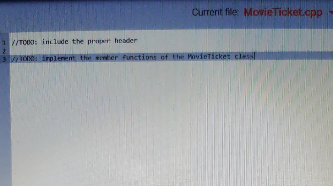 Solved (C++) Given a Ticket class (defined in "Ticket.h" and | Chegg.com