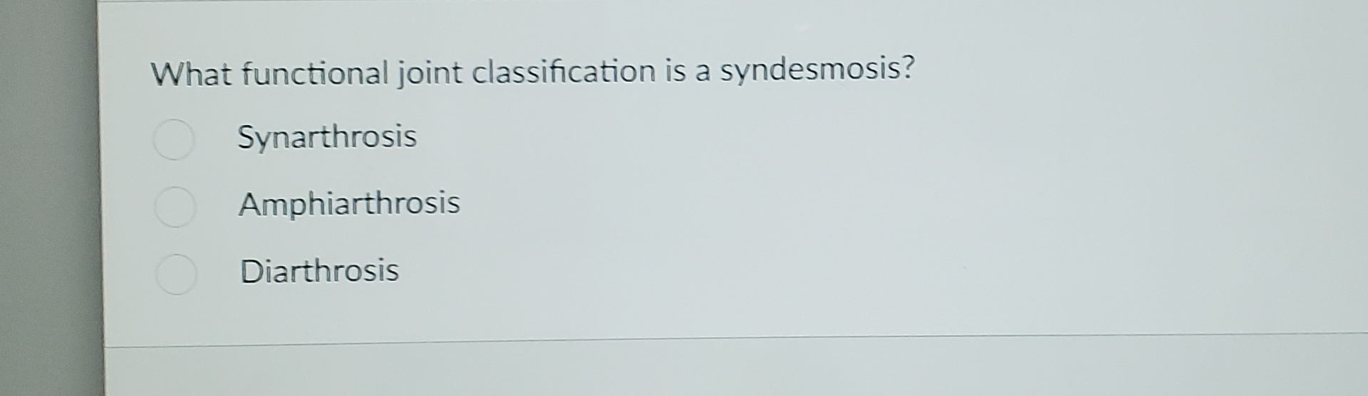 Solved What functional joint classification is a | Chegg.com