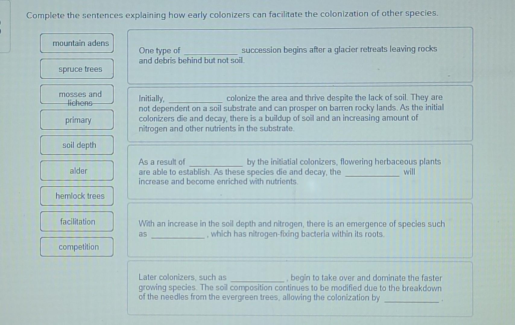 Solved Complete the sentences explaining how early | Chegg.com