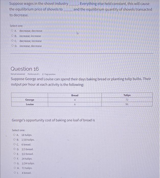 Solved Suppose wages in the shovel industry . Everything | Chegg.com