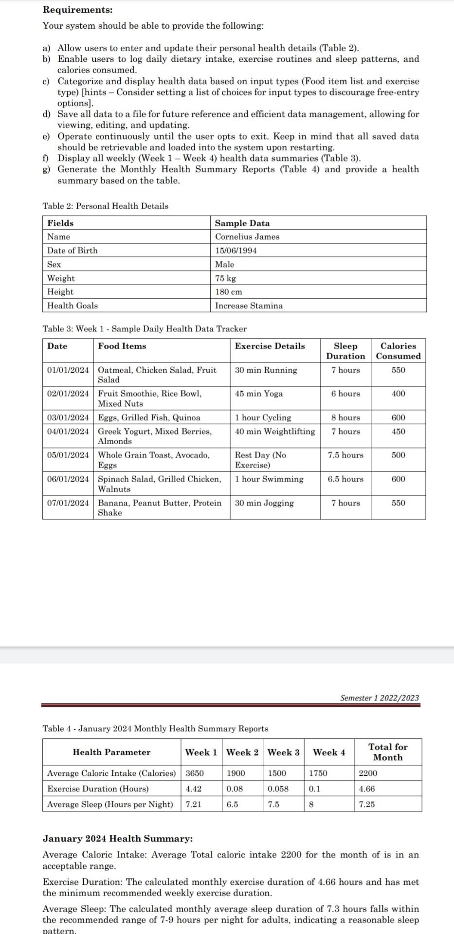 Solved Requirements: Your system should be able to provide | Chegg.com