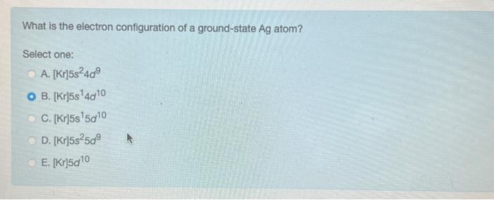 Solved What is the electron configuration of a ground-state | Chegg.com